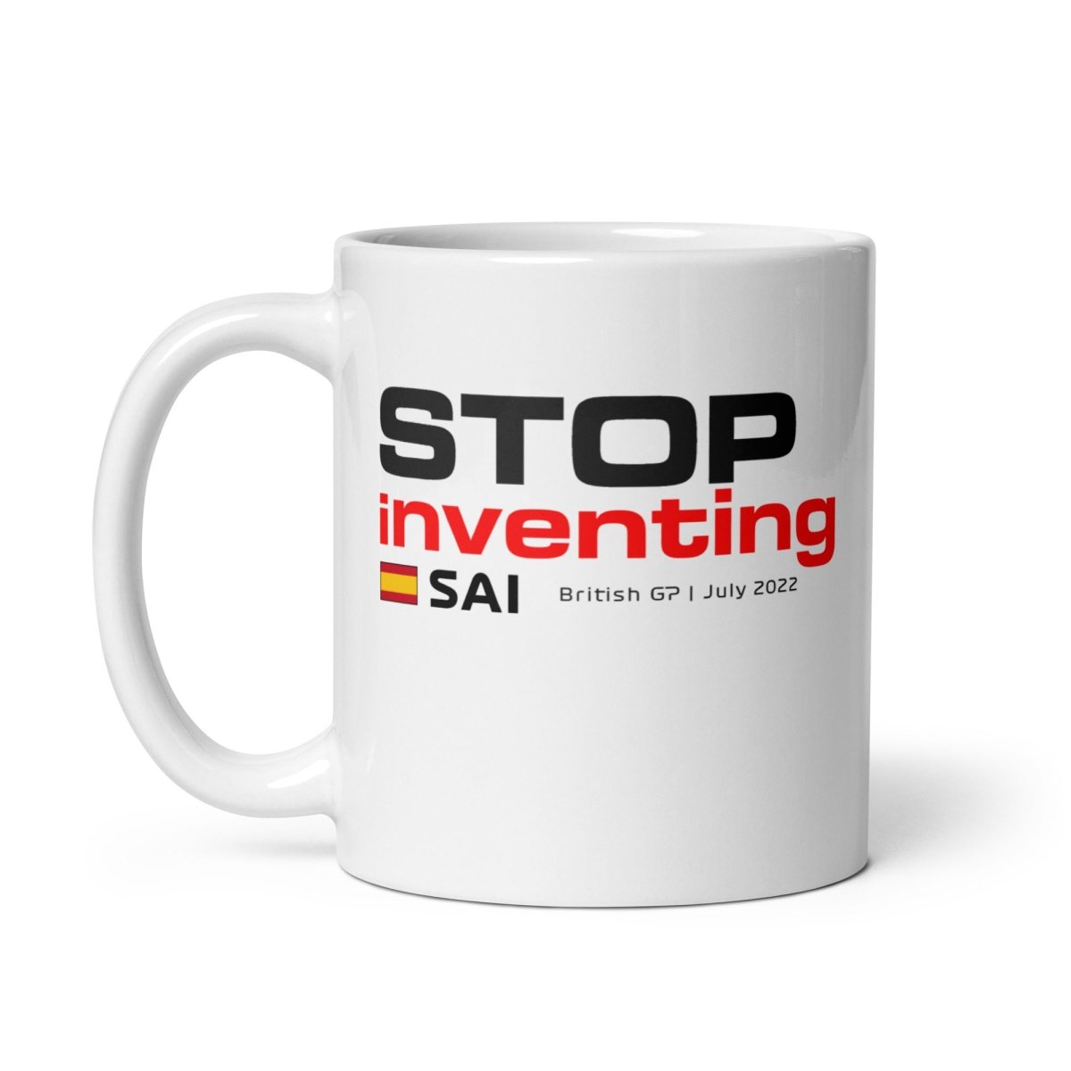 Taza Carlos Sainz Stop Inventing – Autocubo